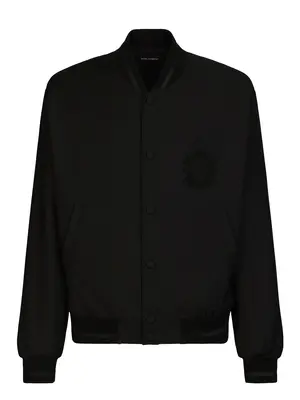 Dolce & Gabbana Heraldic-patch Bomber Jacket - Black