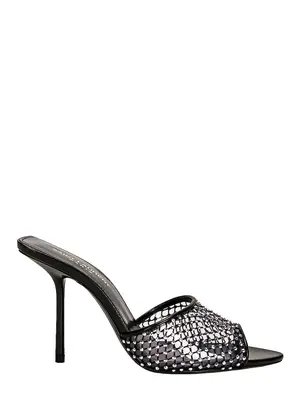 Saint Laurent Disco Mules - Nero Crystal & Nero