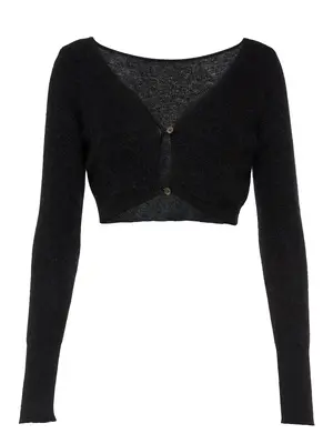 JACQUEMUS Jacquemus Le Cardigan Alzou Cropped Cardigan