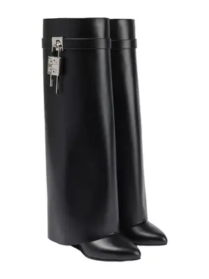 Givenchy Shark Lock Knee-high Boots - Black