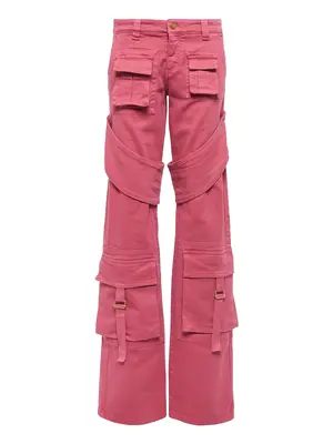 Blumarine Denim Cargo Pants - Pink