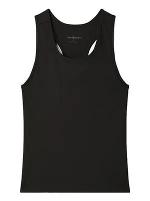 Tory Burch Burch Performance Jersey Racerback Tank Top - Black