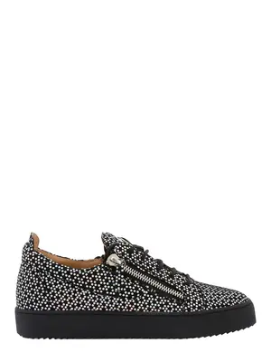 GIUSEPPE ZANOTTI Frankie Double-zip Low-top Sneakers - Black