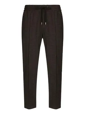 Dolce & Gabbana Check-print Joggers - Grey