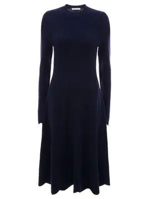 JW Anderson Scalloped Hem Dress - Blue