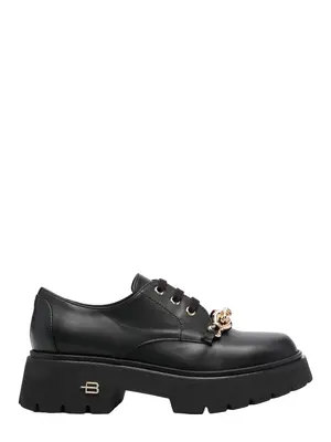 BALDININI Logo-plaque Lace-up Shoes - Black