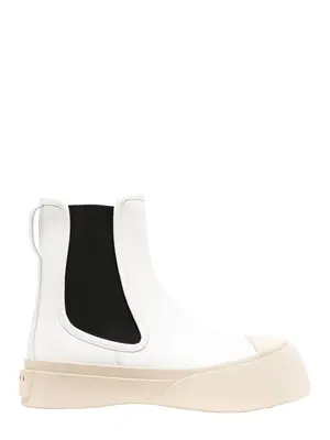 Marni Pablo Leather Chelsea Boots - White