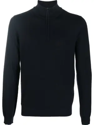 Hugo Roll-neck Virgin Wool Jumper - Blue