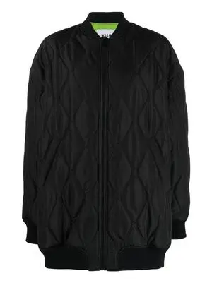 MSGM Quilted Bomber Jacket - Black