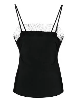 Philosophy Di Lorenzo Serafini Lace-trim Sleeveless Top - Black