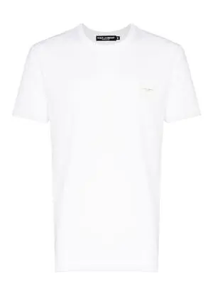 Dolce & Gabbana Logo-tag Cotton T-shirt - White