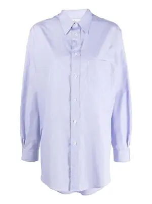 MAISON MARGIELA Long-sleeve Piqué Shirt - Blue