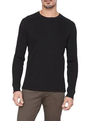 Vince Thermal Long Sleeve T-shirt - Black