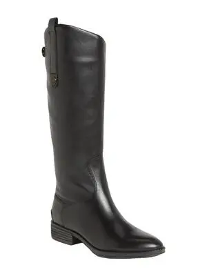 Sam Edelman Penny Boots Knee High Leather - Black