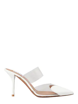Alaïa ALAIA Coeur Clear Cap-Toe Mules Blanc