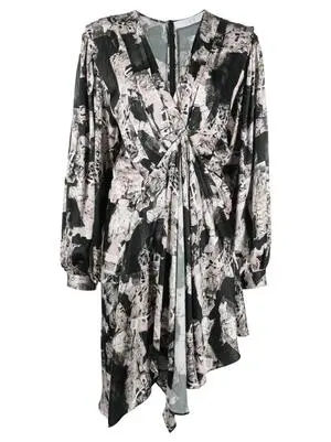 IRO PARIS Nirveli Asymmetric Mini Dress - Black