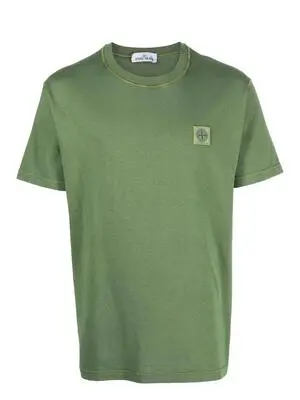 Stone Island Compass Patch Cotton T-shirt - Green