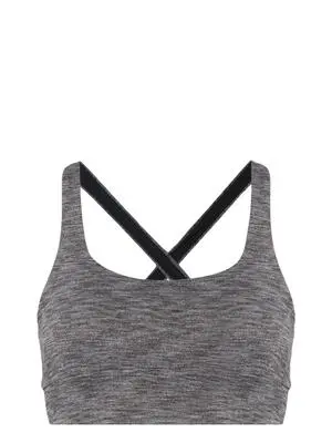 The Upside Glacier Sandy Marl-knit Bralette - Grey