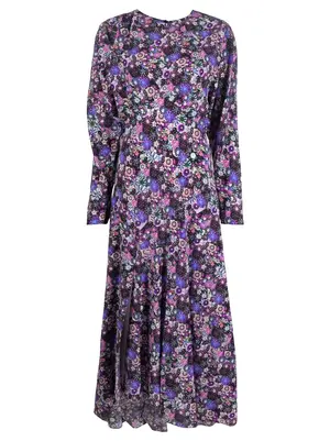 Isabel Marant Floral-print Maxi Dress - Purple