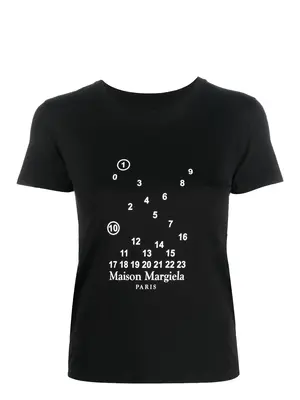 MAISON MARGIELA Numbers-motif T-shirt - Black