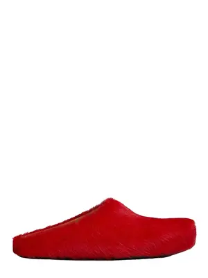 Marni Fussbet Calf-hair Slippers - Red