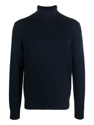 Emporio Armani Roll-neck Knit Jumper - Blue