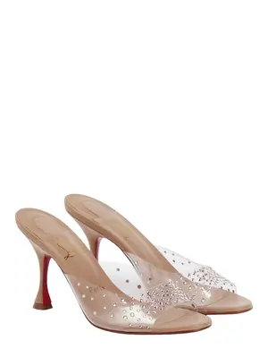 CHRISTIAN LOUBOUTIN Nudes Degramule Embellished Mules - Beige