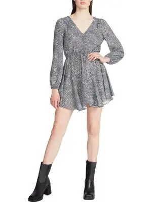 Steve Madden Kara Long Sleeve A-line Dress - Multi