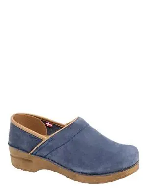SANITA Professional Leather Clog - Dove Blue