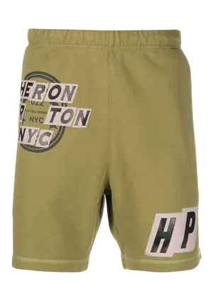 Heron Preston Logo-patch Track Shorts - Green