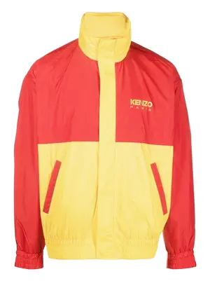 Kenzo Colour-block Logo Jacket - Yellow