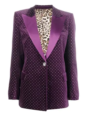 Philipp Plein Crystal-embellished Blazer - Purple