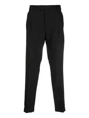 PT TORINO Tapered Wool Trousers - Black