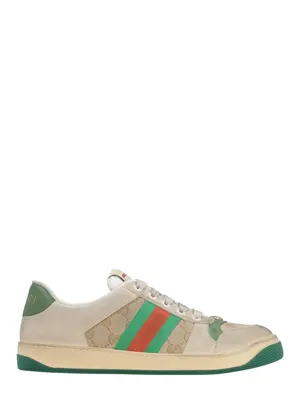 Gucci Screener Lace-Up Sneakers Neutrals-7