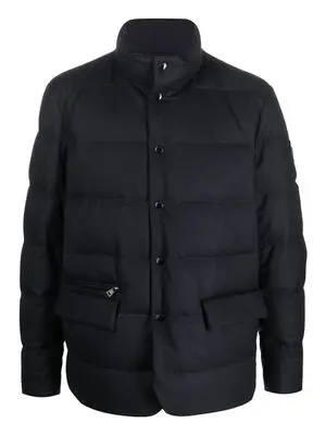 Woolrich Logo-patch Padded Coat - Blue