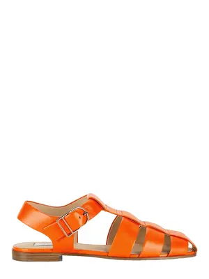 Gabriela Hearst Lynn Suede Fisherman Sandals Orange