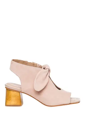 Bernardo Lizzie Suede Sandal Booties Blush