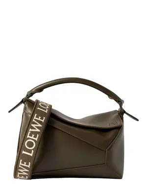 Loewe Puzzle Edge Small Shoulder Bag Dark Green