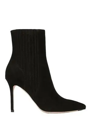 Veronica Beard Lisa Stiletto Mid-Heel Ankle Boots Black