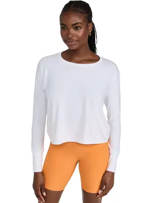 Beyond Yoga Featherweight Daydreamer Pullover - Cloud White