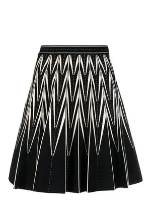 ALEXANDER MCQUEEN Zig-Zag Pleated Mini Skirt