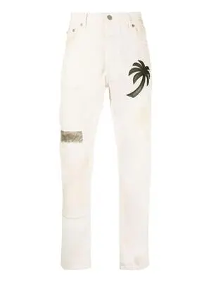 Palm Angels Straight-leg Jeans - Neutrals