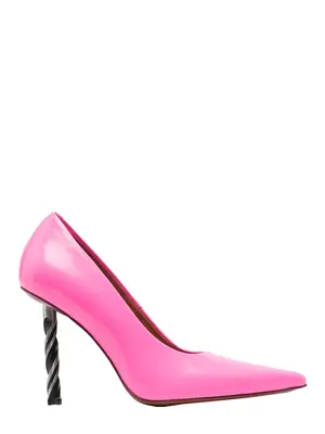 Vetements Drill-heel Leather Pumps - Pink