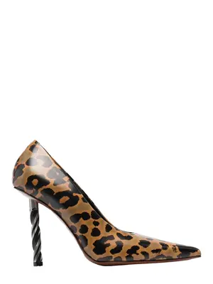 Vetements Leopard-print Pumps - Brown