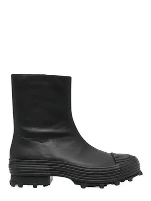 Camper Leather Ankle Boots - Black