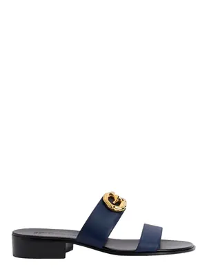 GIUSEPPE ZANOTTI Gregorie Logo-Plaque Sandals Blue