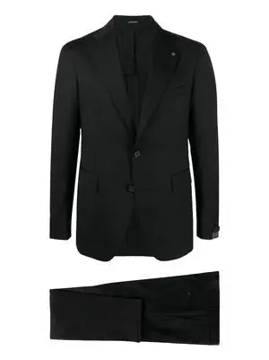 Tagliatore Virgin Wool Single-breasted Suit - Black