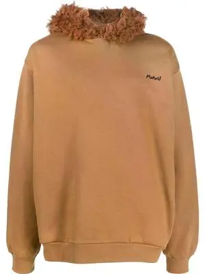 Marni Logo-embroidered Hoodie - Brown