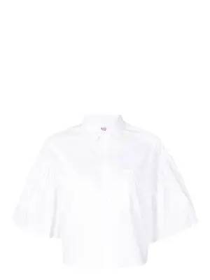 Red Valentino Pleated-sleeve Detail Shirt - White