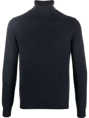 Corneliani Long-sleeve Roll-neck Jumper - Blue